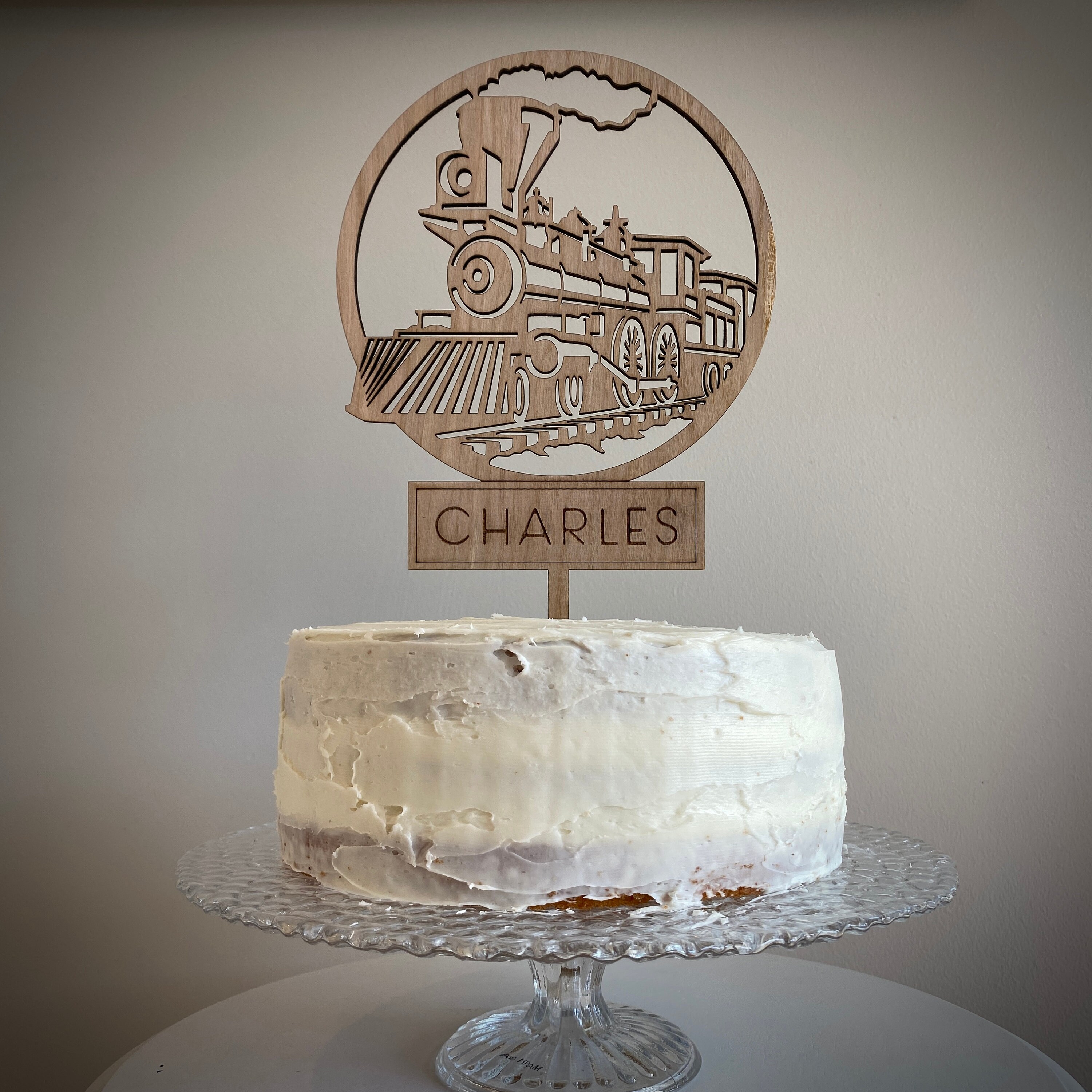 Train Cake Topper With Name, Custom Cake Topper, Chugga Chugga Two Two ...