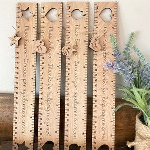 Teacher Appreciation Gift, Personalized Ruler, Thanks for Helping Me ...