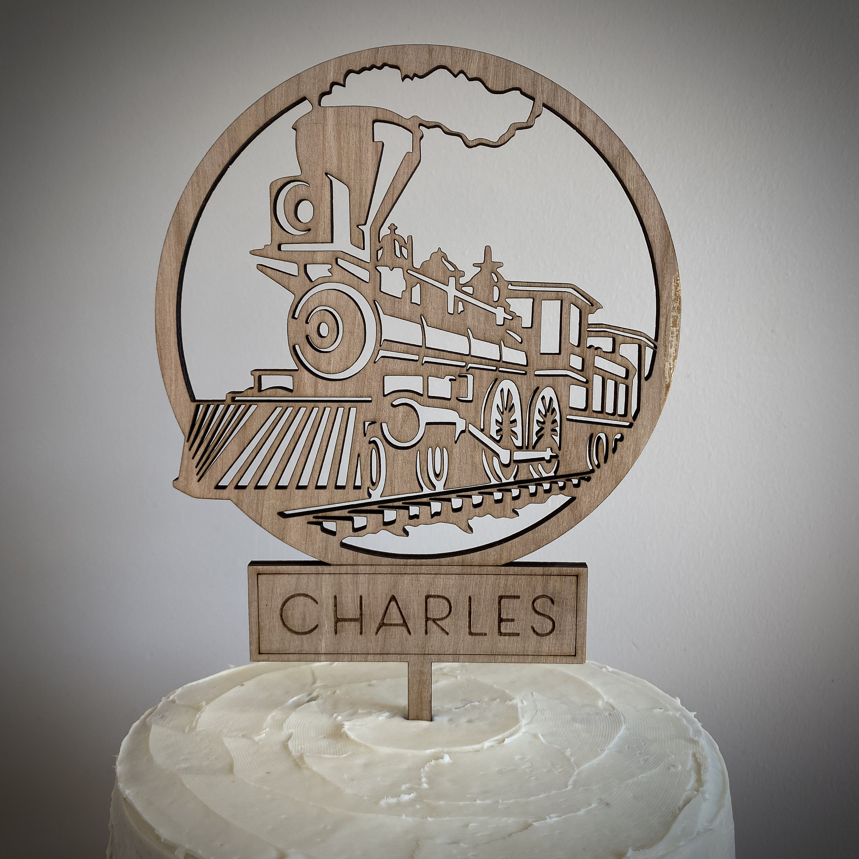 Train Cake Topper With Name, Custom Cake Topper, Chugga Chugga Two Two ...