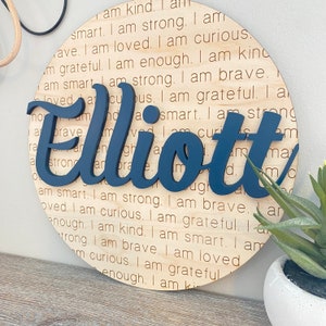 Affirmation Name Sign for Kids | Homeschool Sign | Door Sign ...