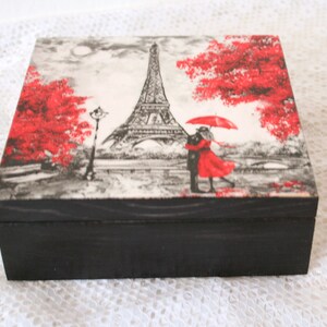 Paris Memory Wooden Box, Eiffel Tower Trinket Box, Parisian Moments ...