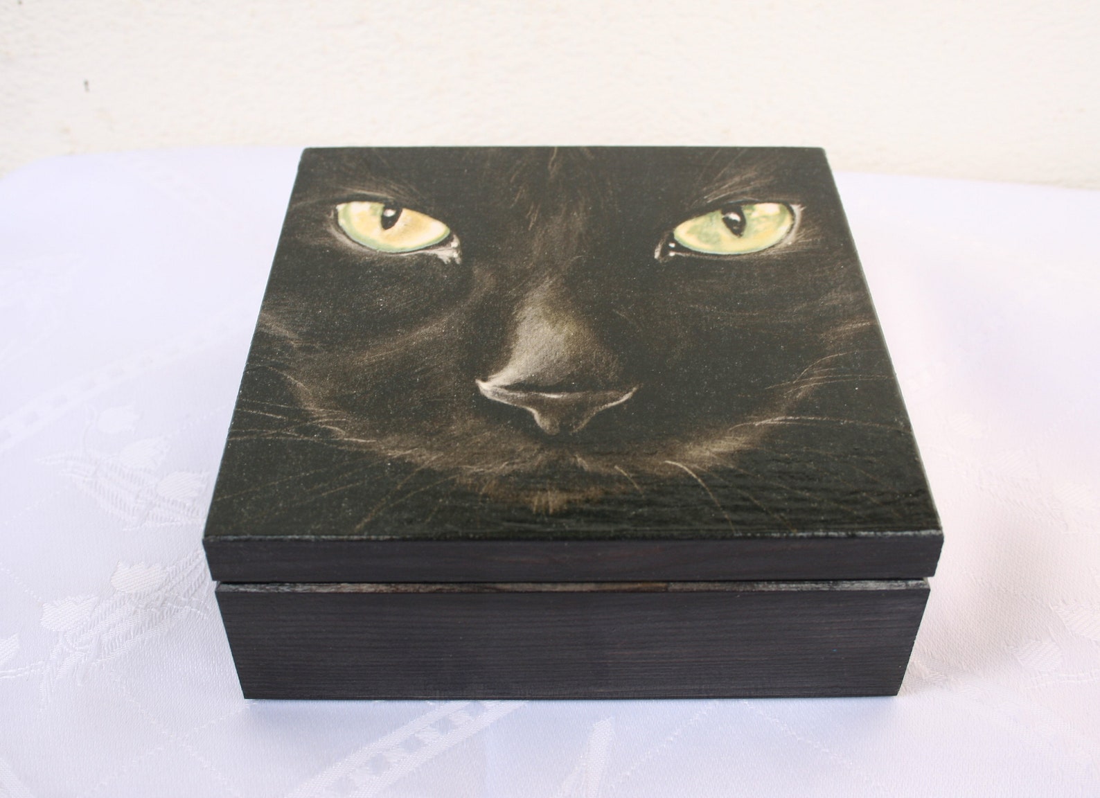 Jewelry Box Black Cat Box for Cat Lover Wood Box Black Cat | Etsy