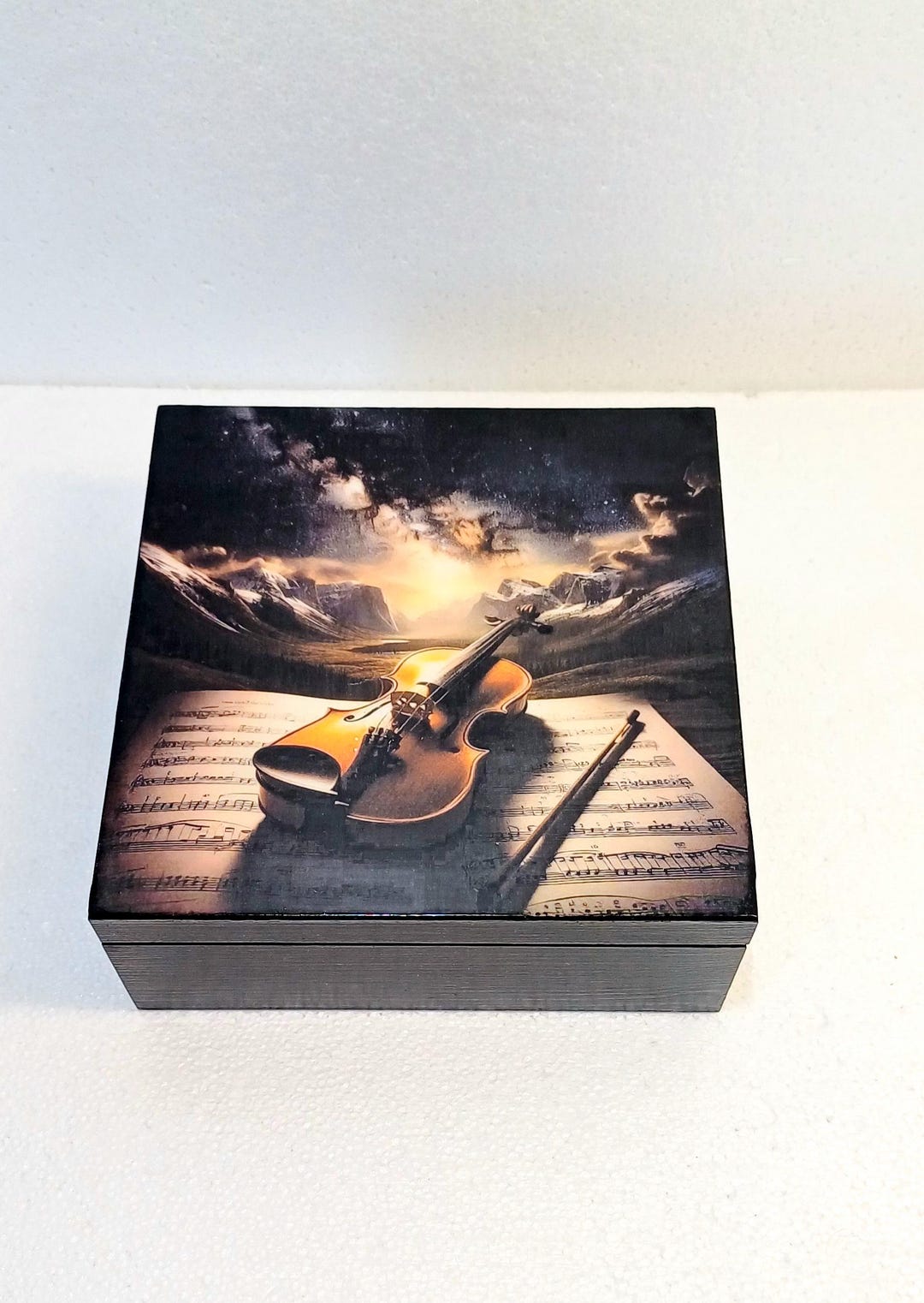Personalized Box Violin, Wood Fiddle Box, Jewelry Storage, Personalized ...