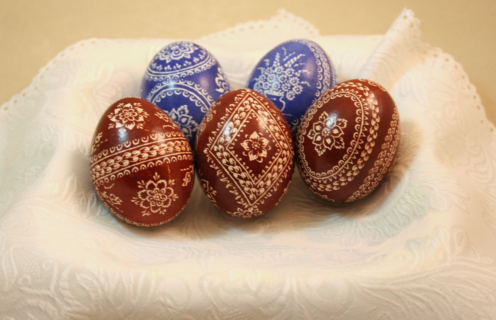 5 Pcs Easter Eggs Traditional Pysanky Easter Eggs on Real | Etsy