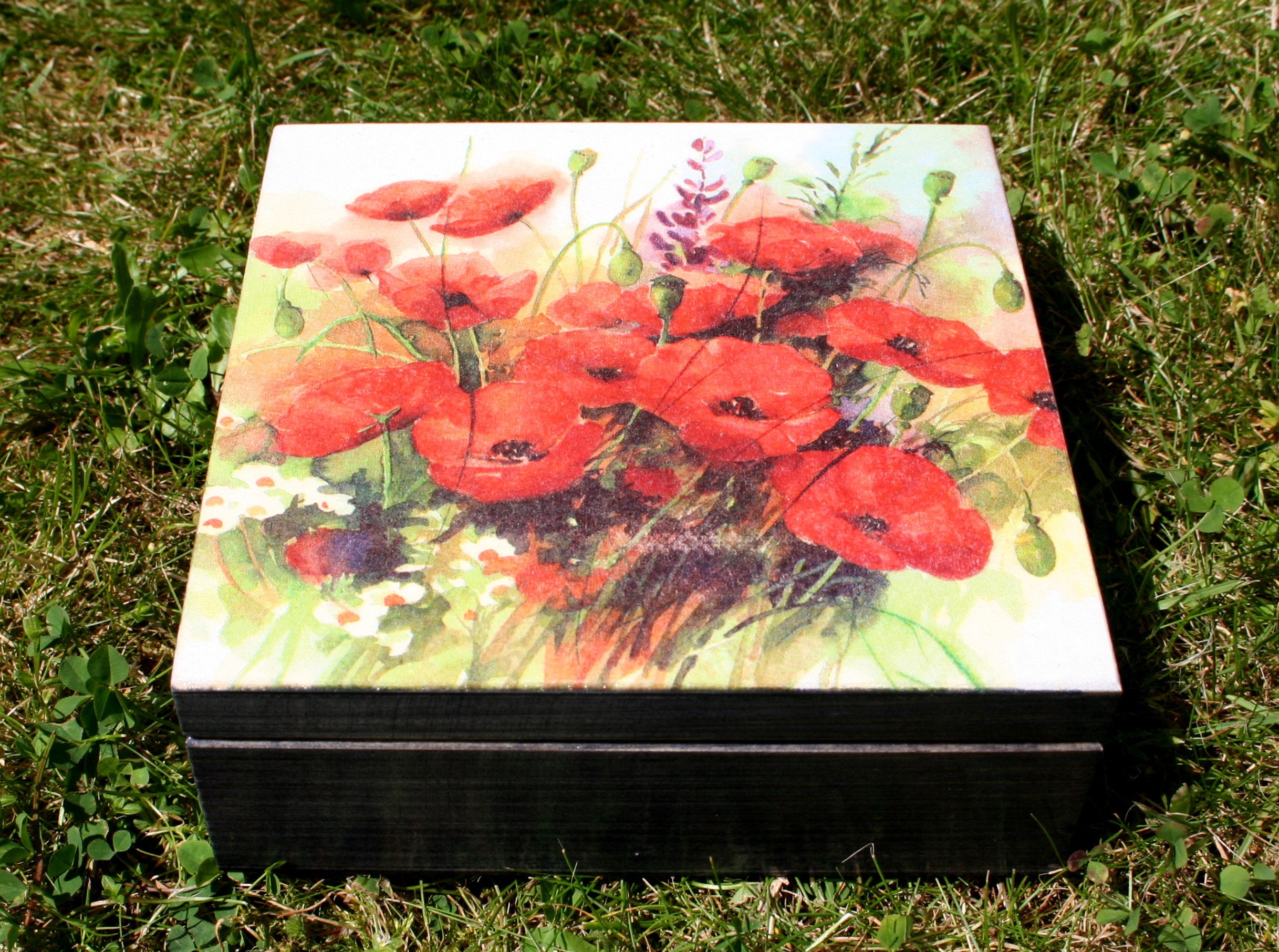 Wooden Box Poppy Flowers Box Poppies Keepsake Box Jewerly - Etsy