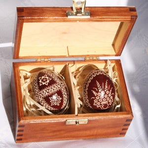 Wooden Box With Orchestra of Bunnies, Box With Easter Eggs, Box With ...