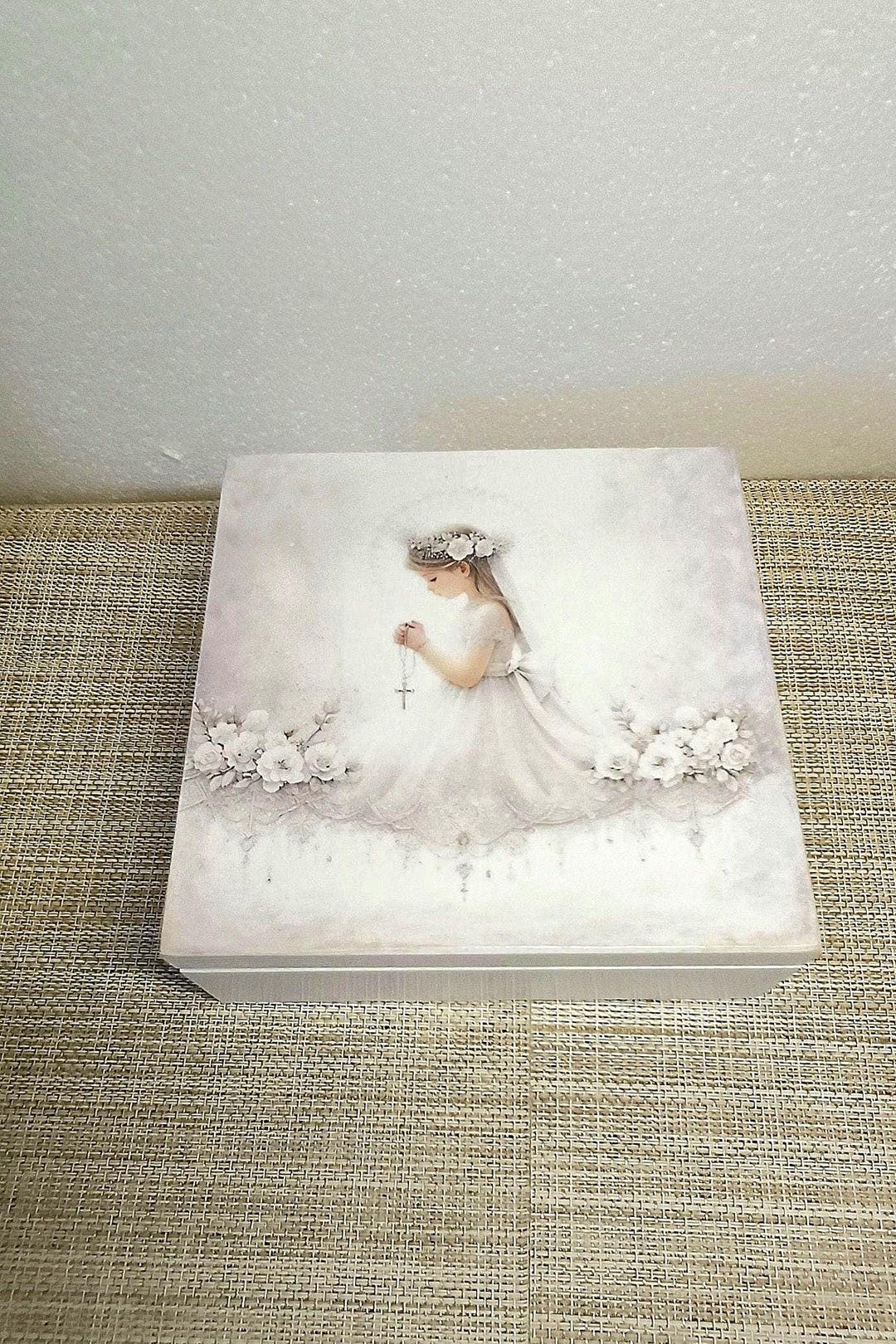 Personalized First Communion Keepsake Box: Wooden Memory Box - Etsy