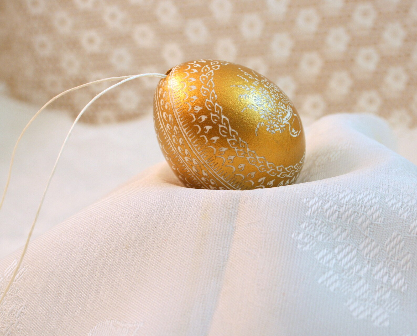 5 Pcs Gold Easter Eggs, Real Chicken Eggs, Golden Eggs, Pysanka, Gold ...