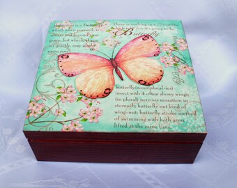 Floral Butterfly Memory Box - Etsy