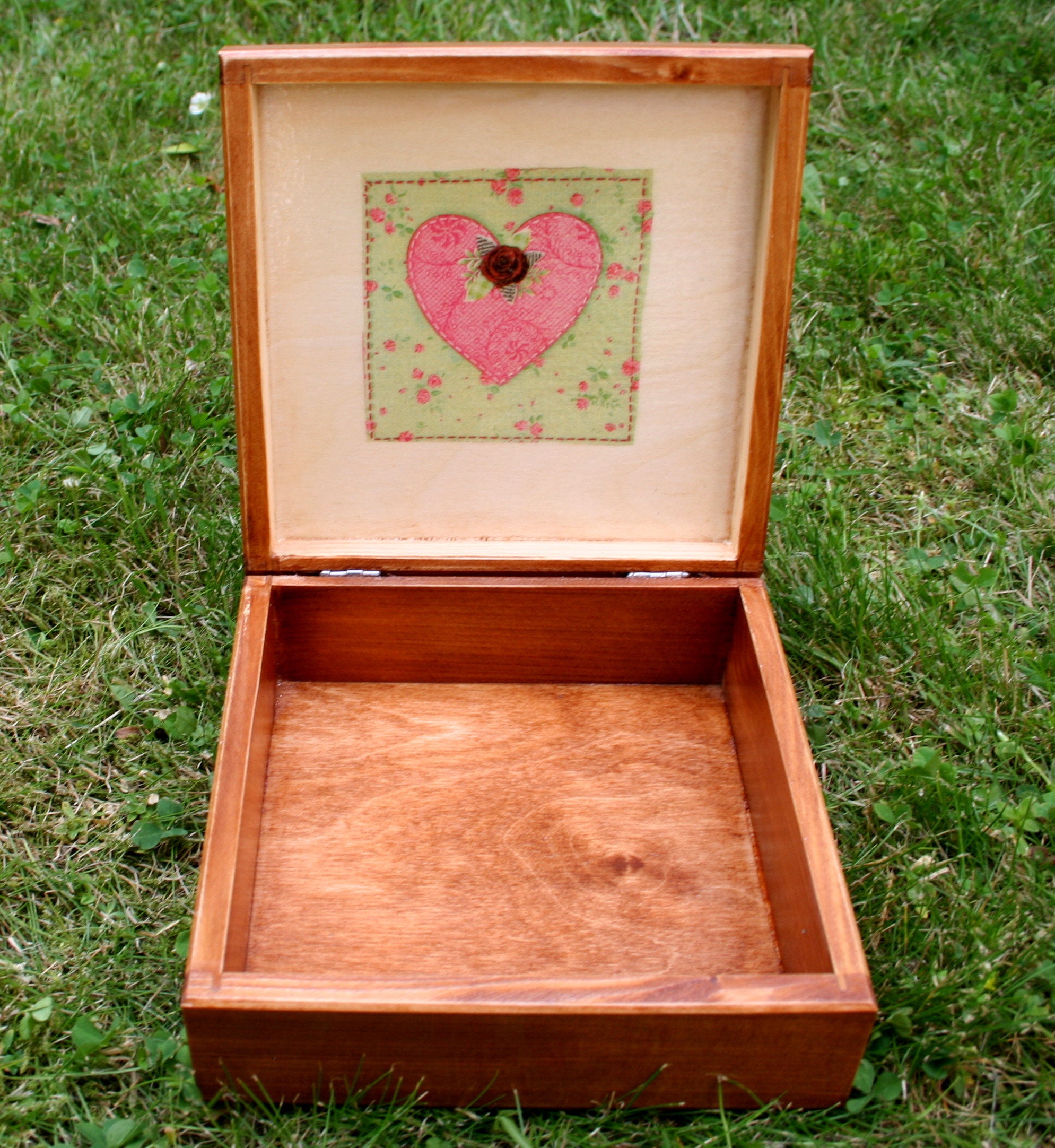 Wooden Box Angel Box Angel With Heart Keepsake Box Jewerly - Etsy