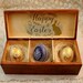 Three Pysanky With Wooden Box, Easter Eggs on Real Hen Eggs, Box With ...