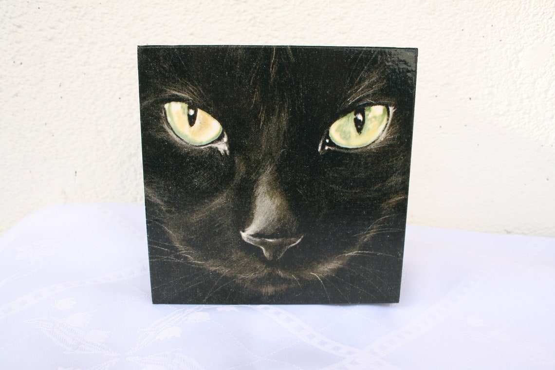 Jewelry Box Black Cat Box for Cat Lover Wood Box Black Cat | Etsy