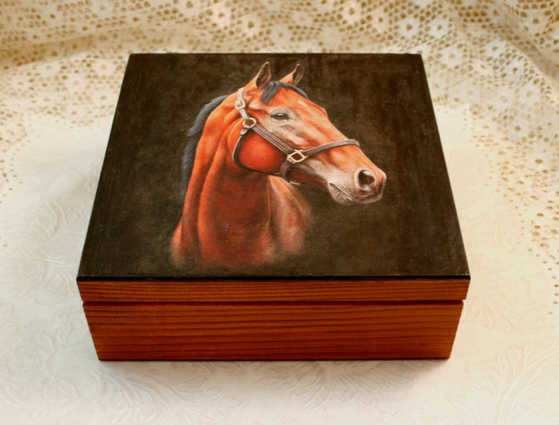 Horse Keepsake Box: Wooden Jewelry Organizer, Jockey Gift - Etsy