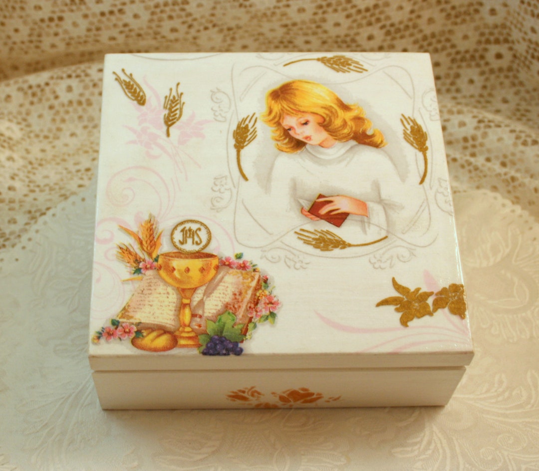 First Communion Box, Holy Communion Gift, 1st Communion Gift for Girl ...