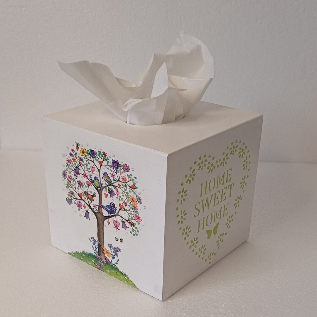 Tissue Box Tree of Life, Square Tissue Box Cover, Spring Decoration ...