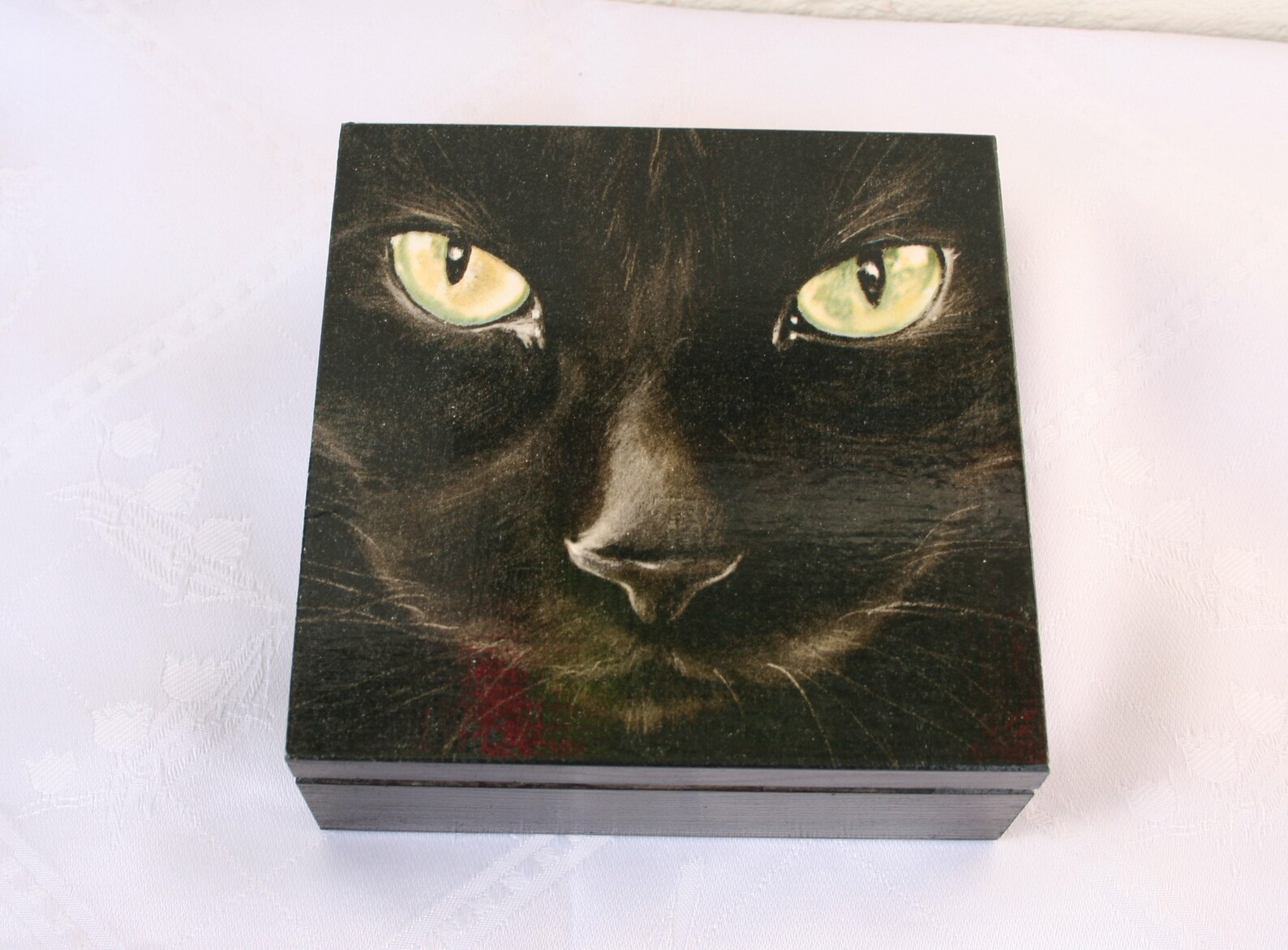 Jewelry Box Black Cat Box for Cat Lover Wood Box Black Cat | Etsy