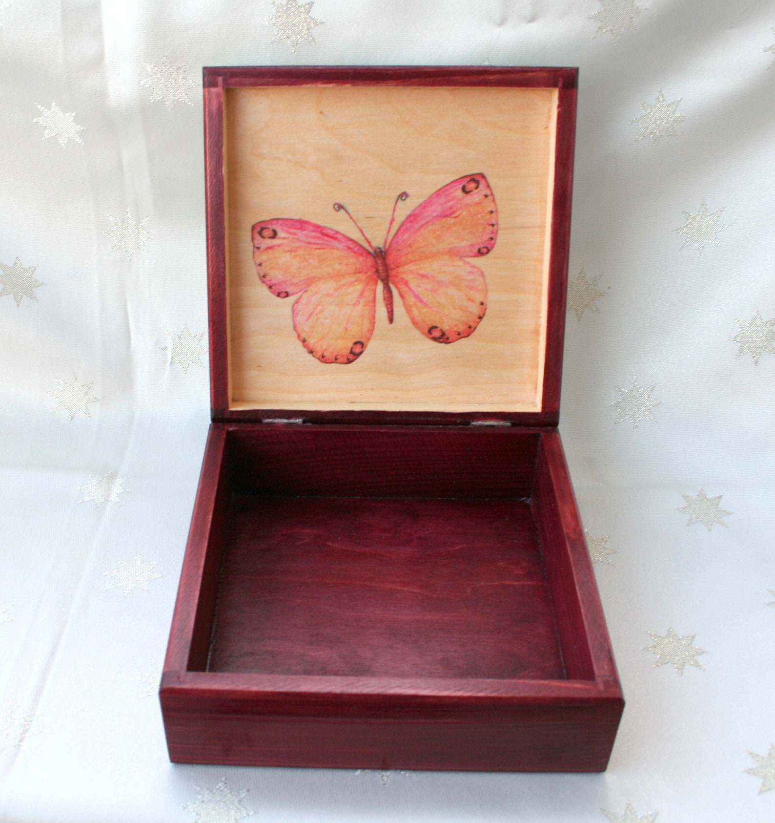 Wooden Box Butterfly Keepsake Box Jewelry Storage Gift for | Etsy