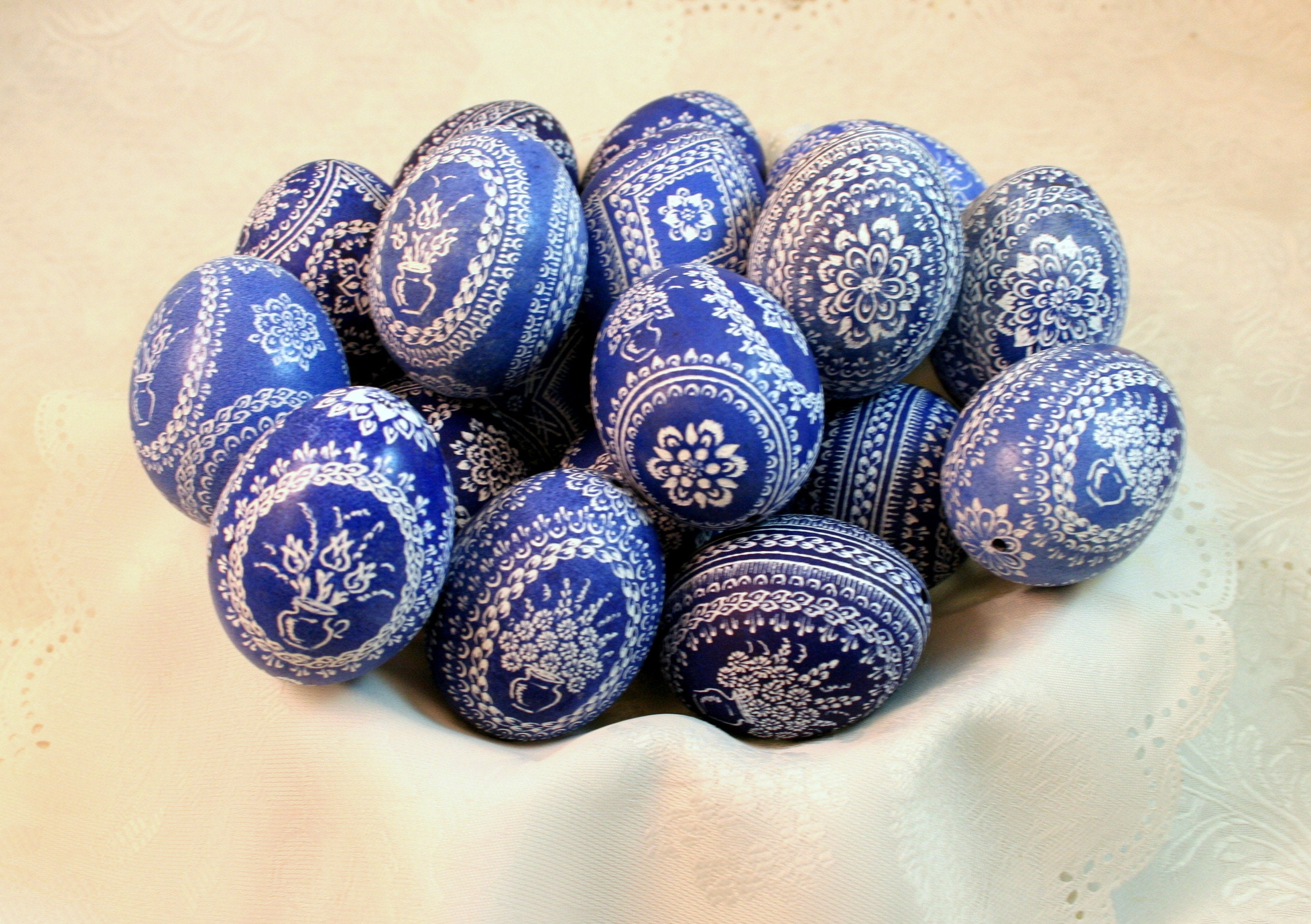 5 Pcs Easter Eggs Traditional Pysanky Easter Eggs on Real | Etsy