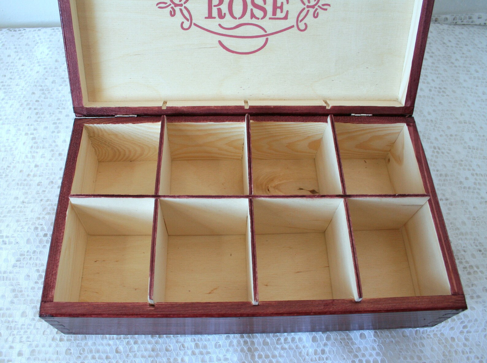 Tea Box With Roses Large Tea Box Home Sweet Home Tea Bag - Etsy