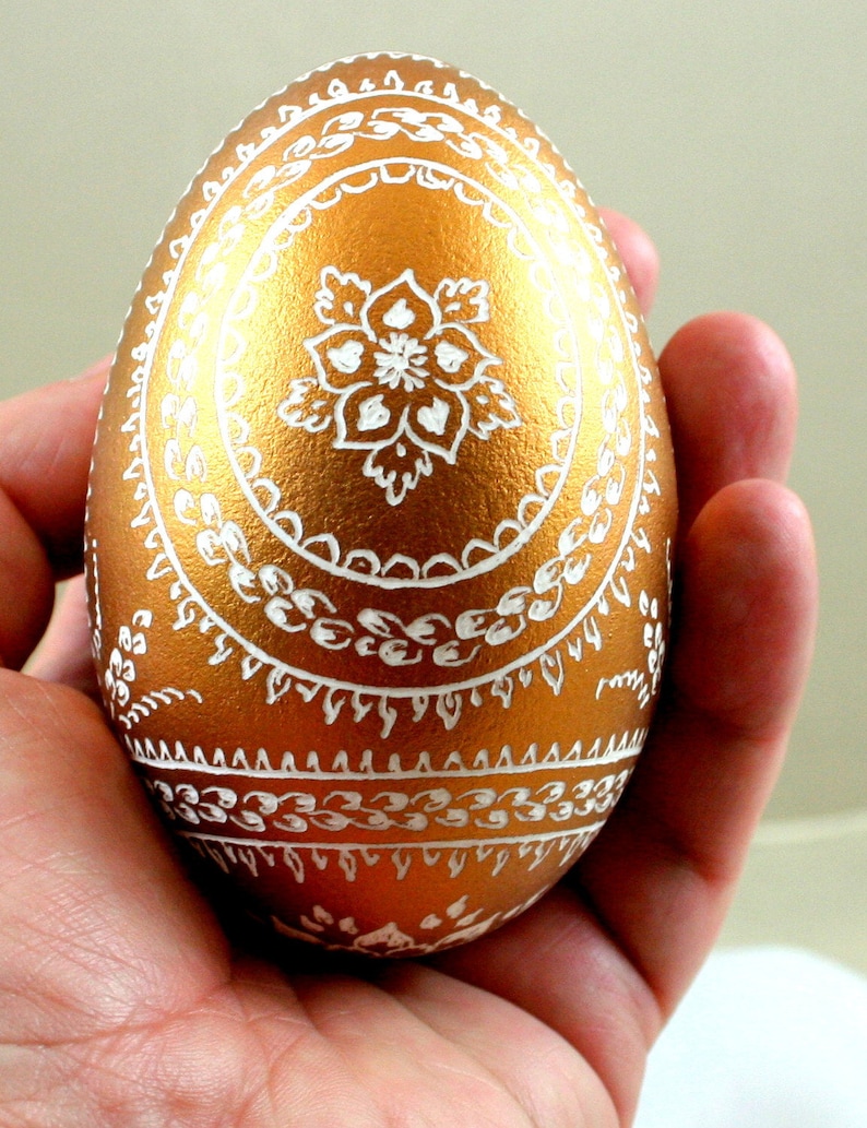 Personalisierte Ostereier goldene Eier große echte Gänseier - Etsy.de