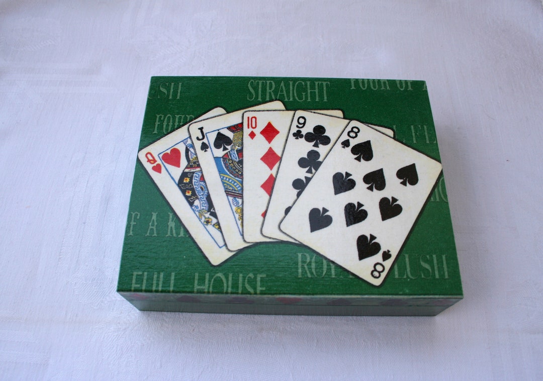 Playing Cards Box, Box With Playing Cards, Wooden Box, Wooden Playing ...