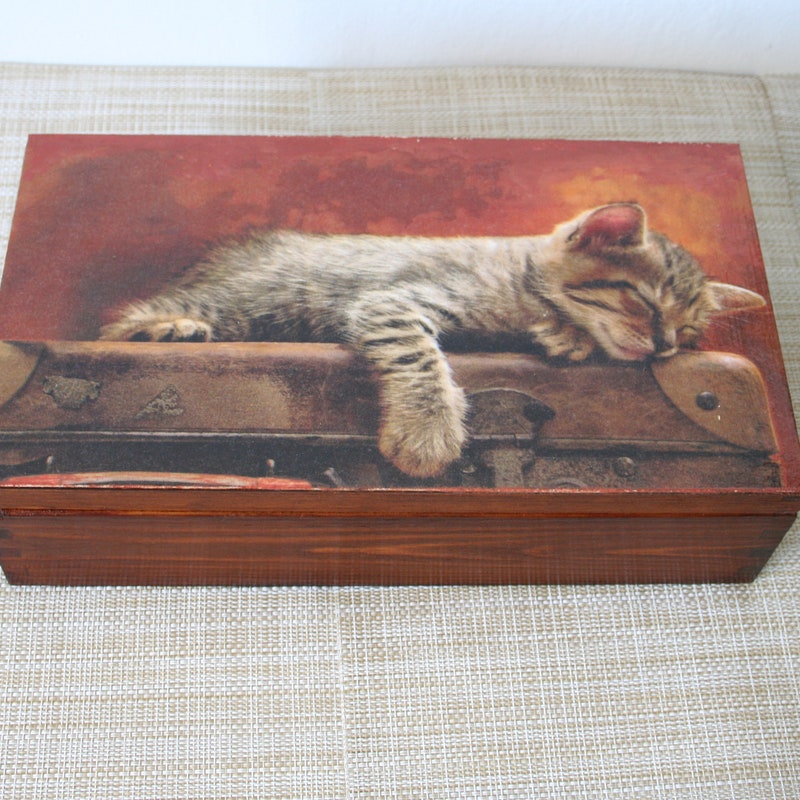 Cat Keepsake Box - Etsy