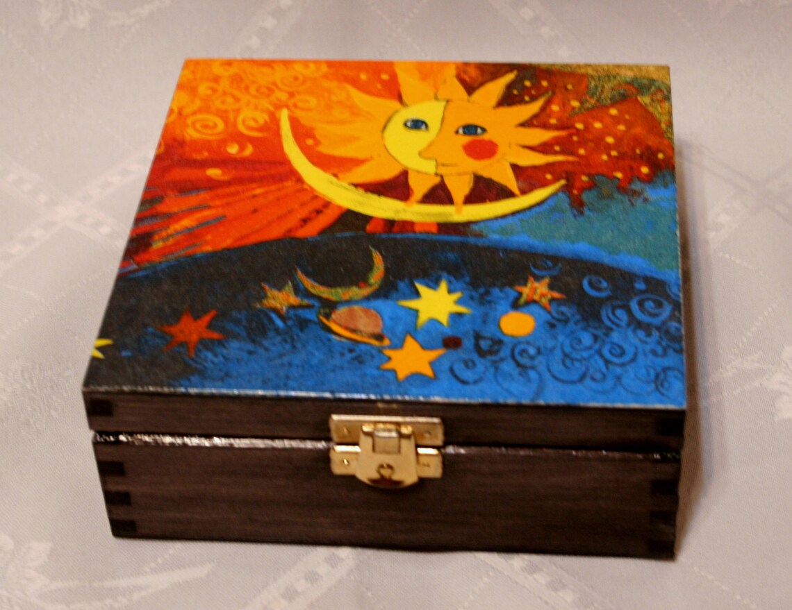 Wooden Box Galaxy Keepsake Box Idea Gifts Casket for - Etsy