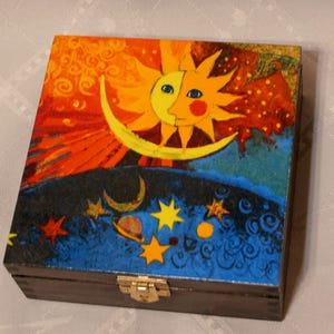Wooden Box Galaxy, Keepsake Box, Idea Gifts, Casket for Jewelry, Box ...