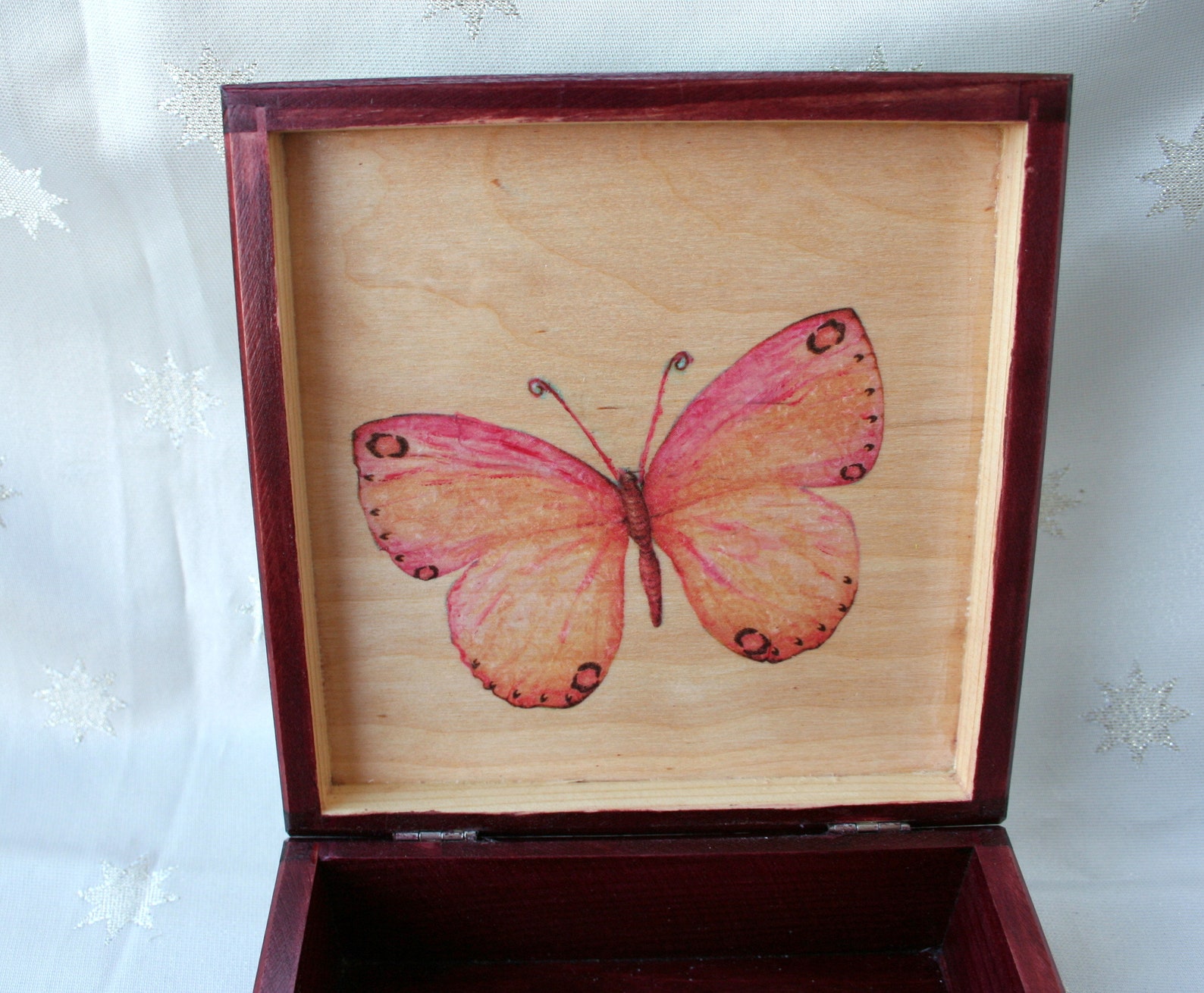 Wooden Box Butterfly Keepsake Box Jewelry Storage Gift for | Etsy