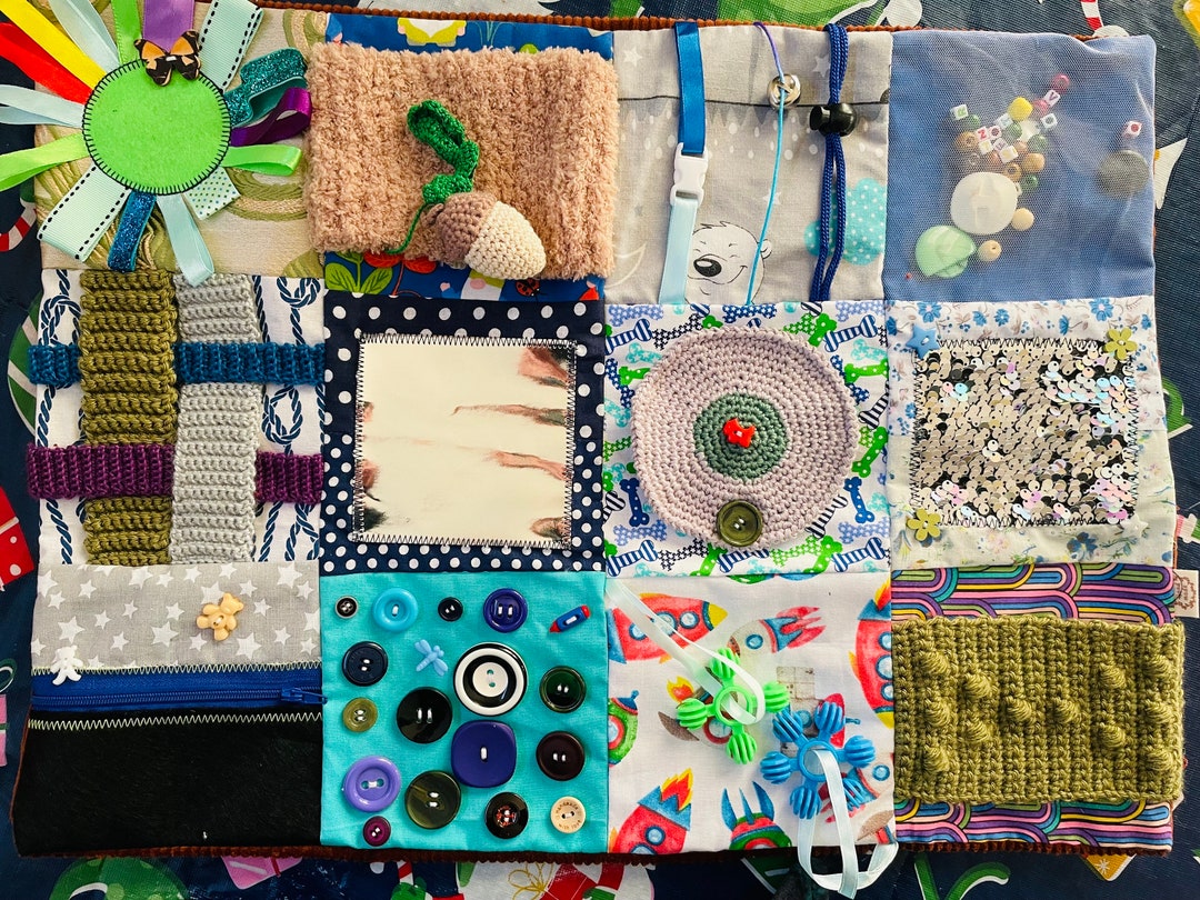 Sensory Fidget Blanket 15x20inches for Dementia, Alzheimers FREE ...