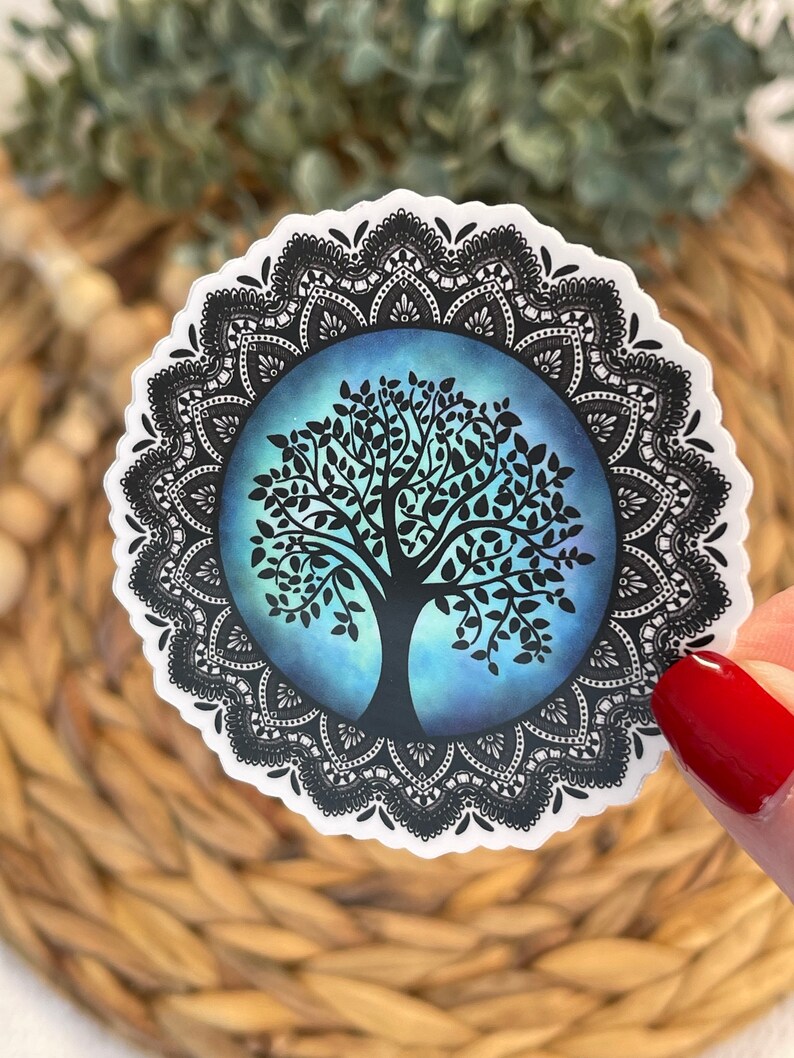 Zen Tree Sticker Watercolor Sticker Zen Sticker Meditation - Etsy
