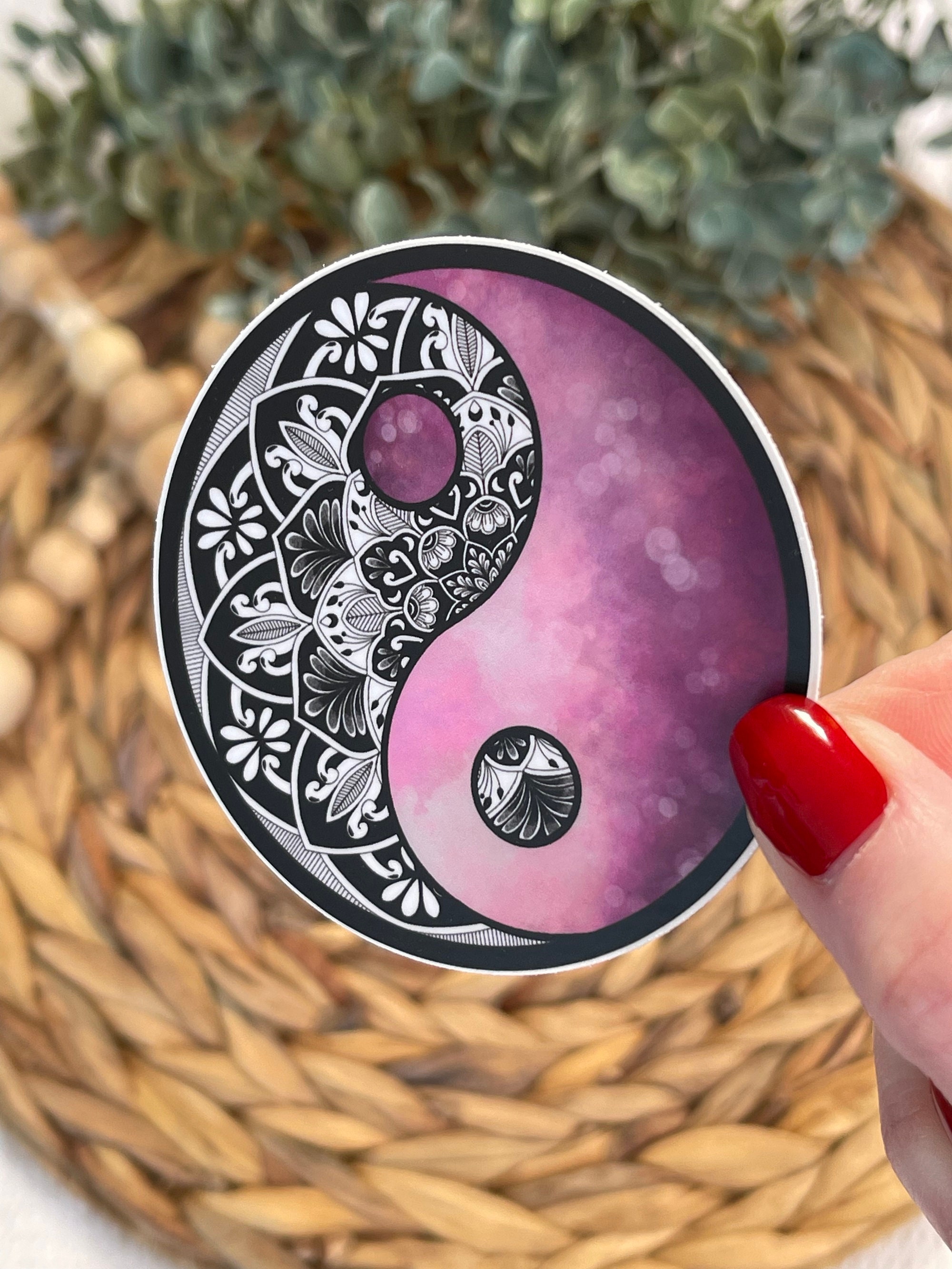 Yin Yang Sticker Yin Yang Watercolor Zen Sticker Bumper - Etsy