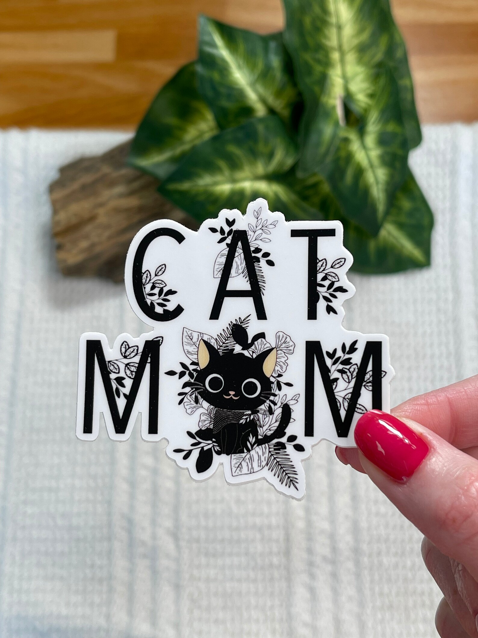 Cat Mom Stickers, Cat Paw Sticker, Cat Mom Vinyl Sticker, Cute Cat ...