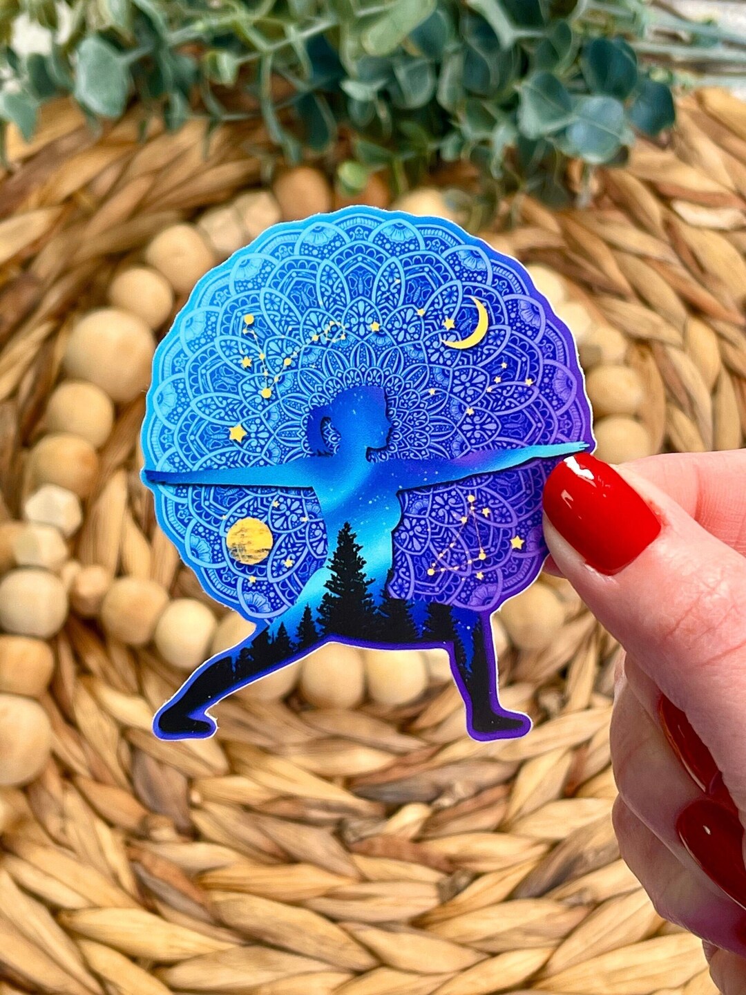 Yoga Pose Sticker, Waterproof Wanderlust Sticker Yogi Sticker, Yoga ...