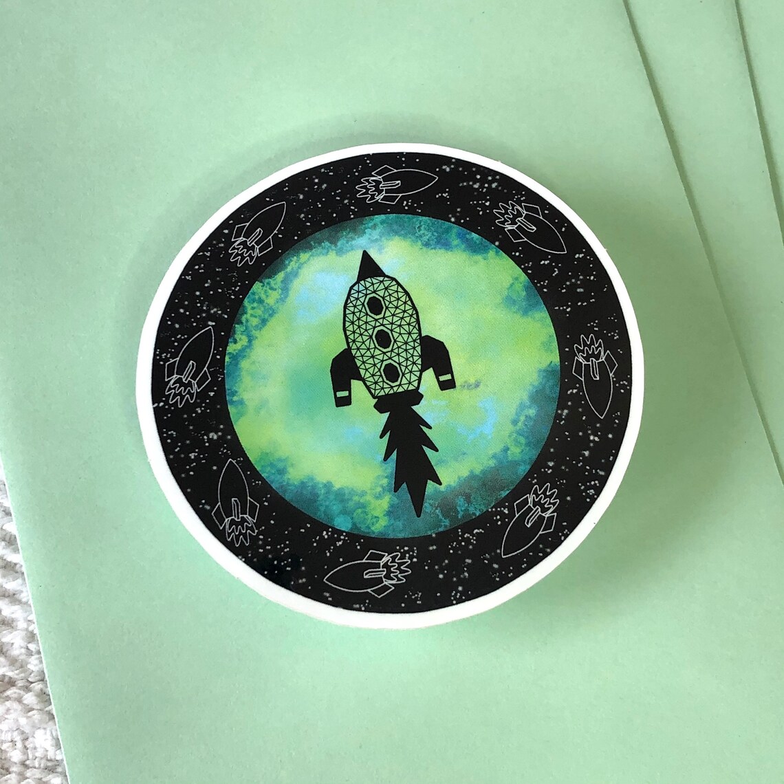 Rocket Ship Sticker Space Sticker Galaxy Spaceship Rocket | Etsy