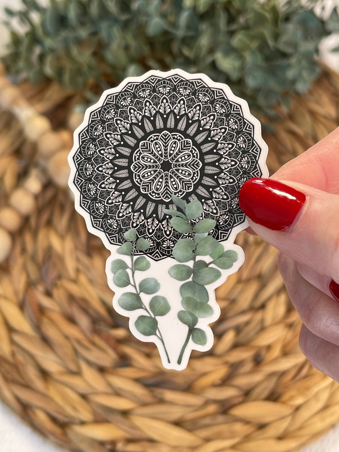 Eucalyptus Plant Sticker, Eucalyptus Watercolor Sticker, Vinyl Floral ...