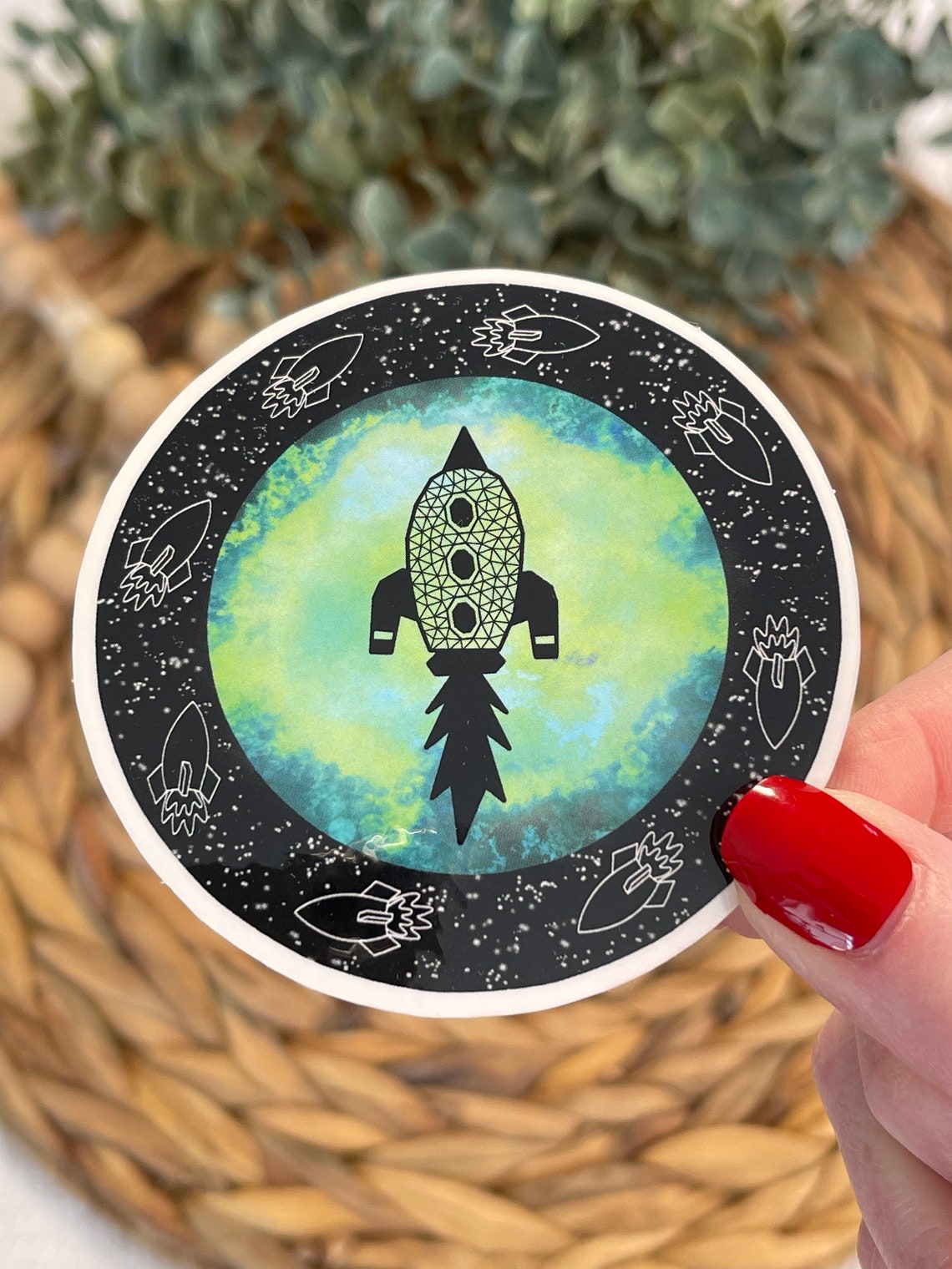 Rocket Ship Sticker Space Sticker Galaxy Spaceship Rocket - Etsy