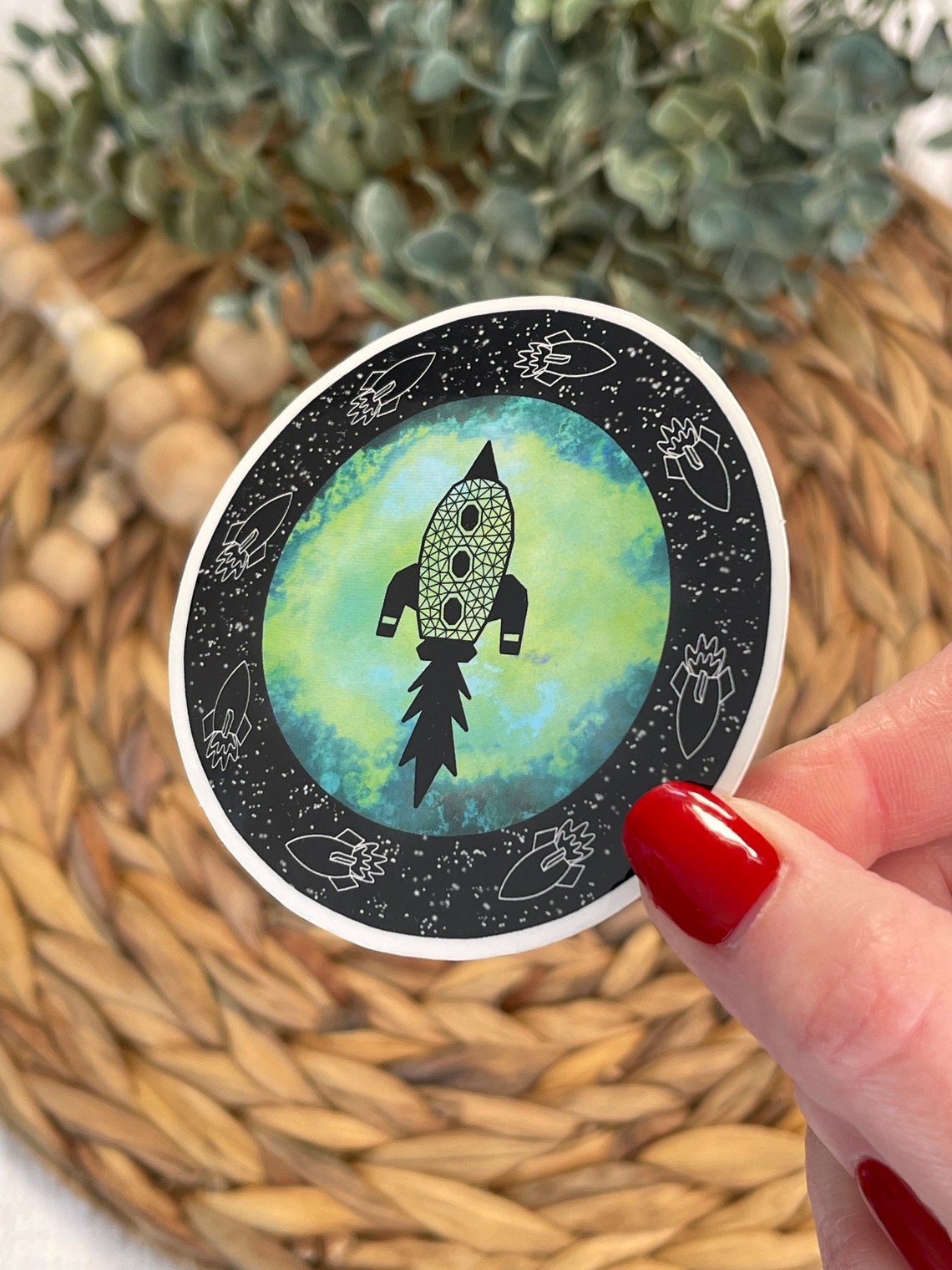 Rocket Ship Sticker Space Sticker Galaxy Spaceship Rocket - Etsy