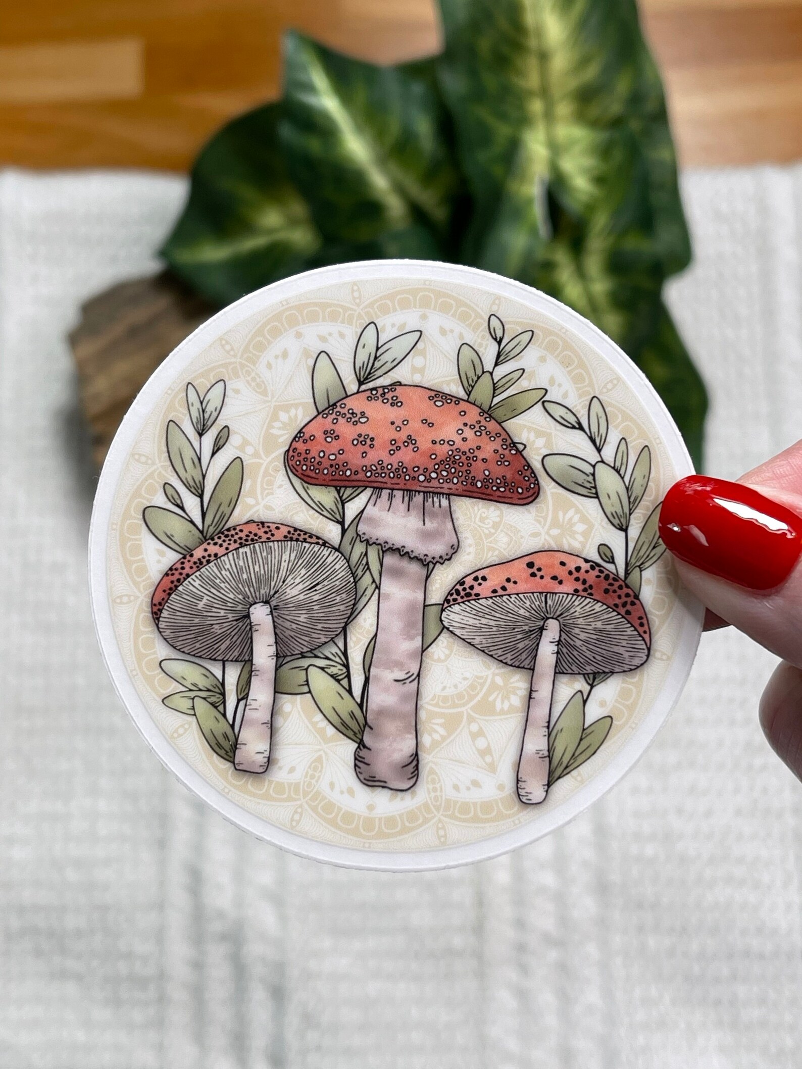 Trippy Magic Mushroom Sticker, Vintage Mushroom Sticker, Nature ...