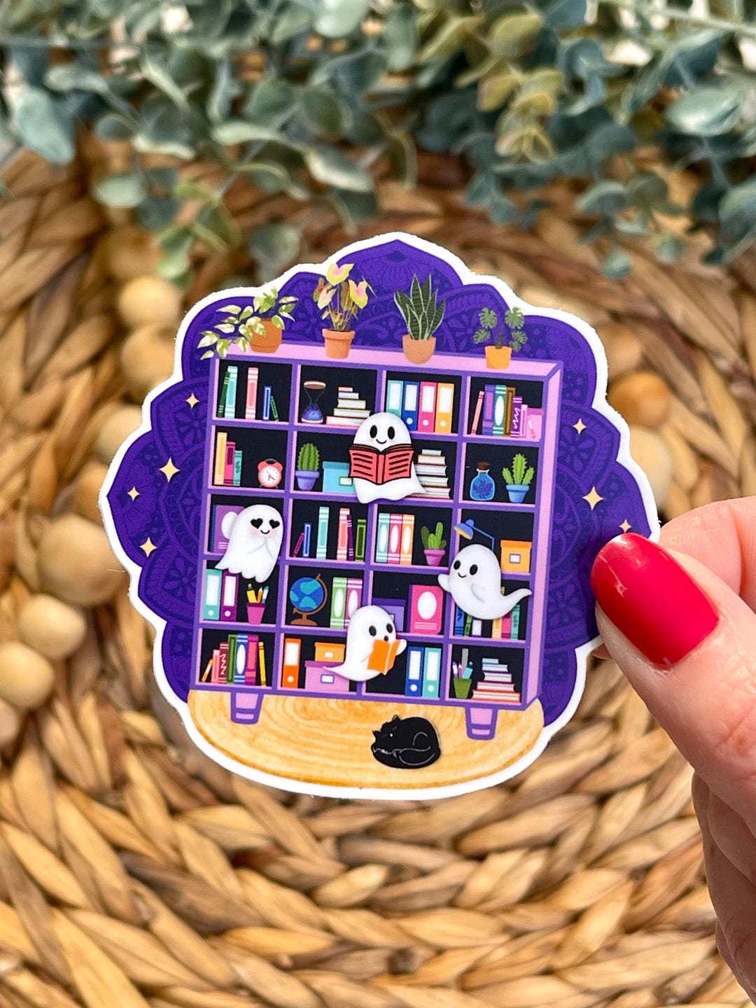 Spooky Library Sticker, Haunted Library, Bookish Reader Vinyl Sticker ...