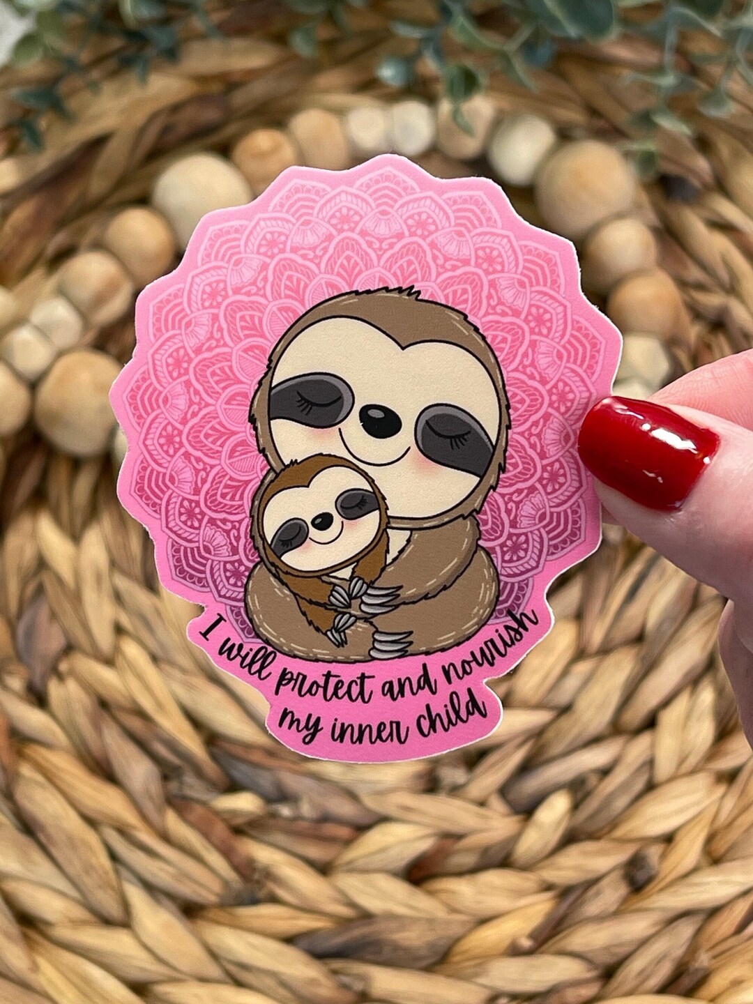 Healing My Inner Child, Cute Sloth Sticker, Inner Child Affirmation ...