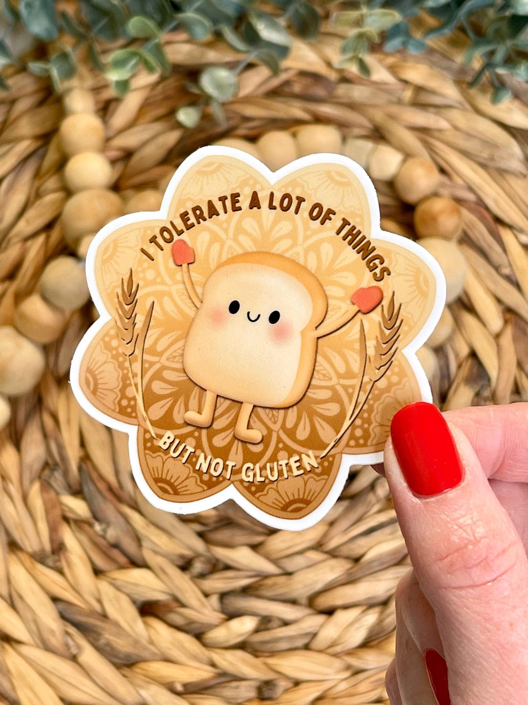 Gluten Intolerant Sticker, Gluten-free Sticker, Gluten Funny, I Can’t ...