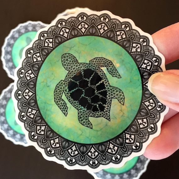 Turtle Sticker Turtle Sea Animal Sticker Ocean Sticker | Etsy