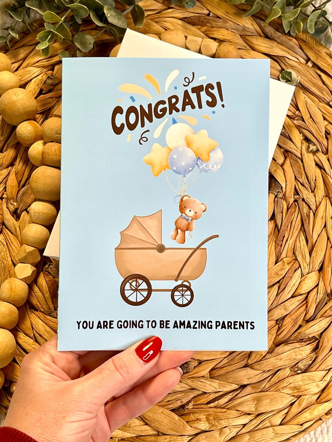 Pregnancy Greeting Card, New Baby Boy, Greeting Card for Mom to Be ...
