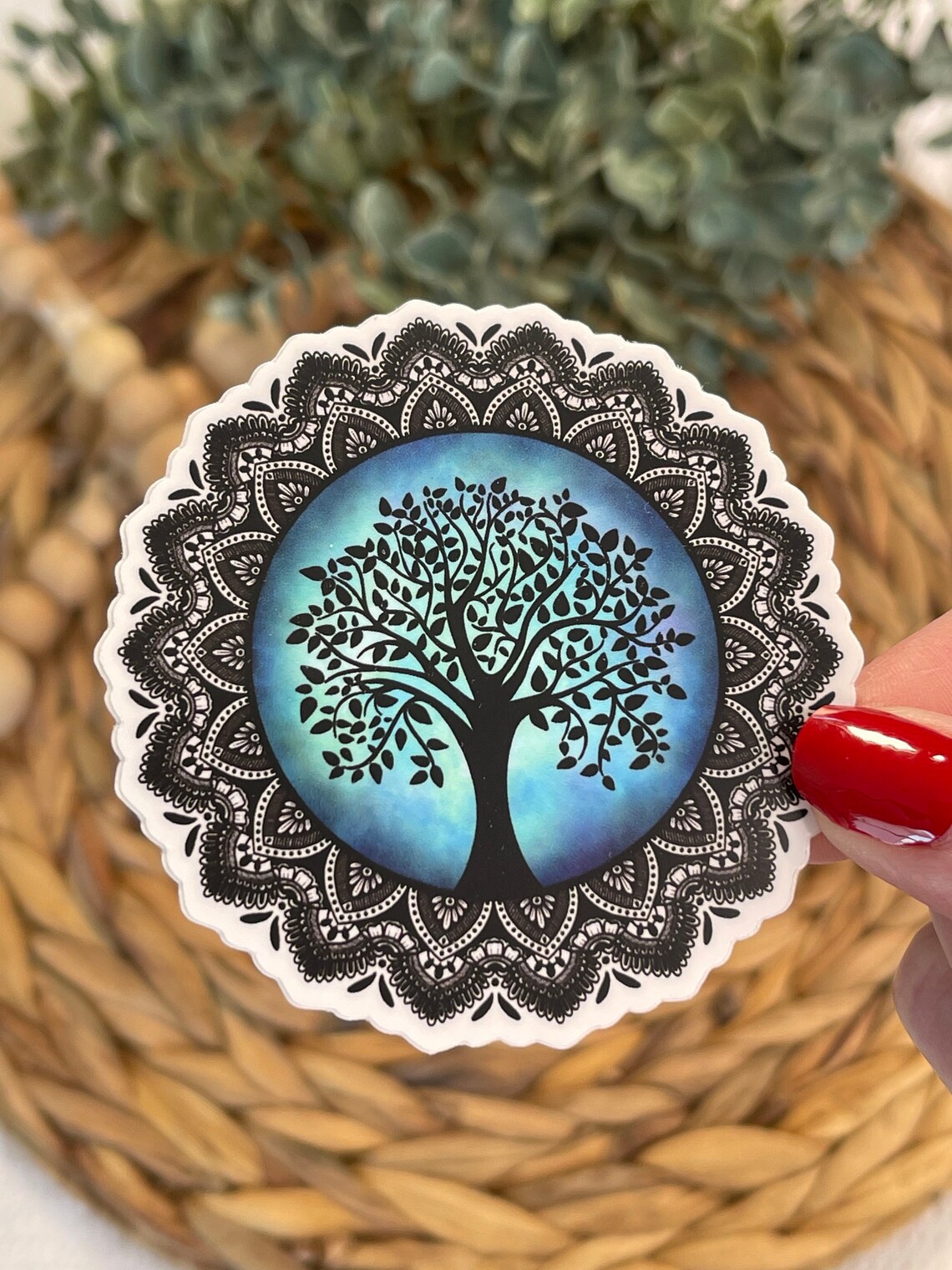 Zen Tree Sticker Watercolor Sticker Zen Sticker Meditation - Etsy