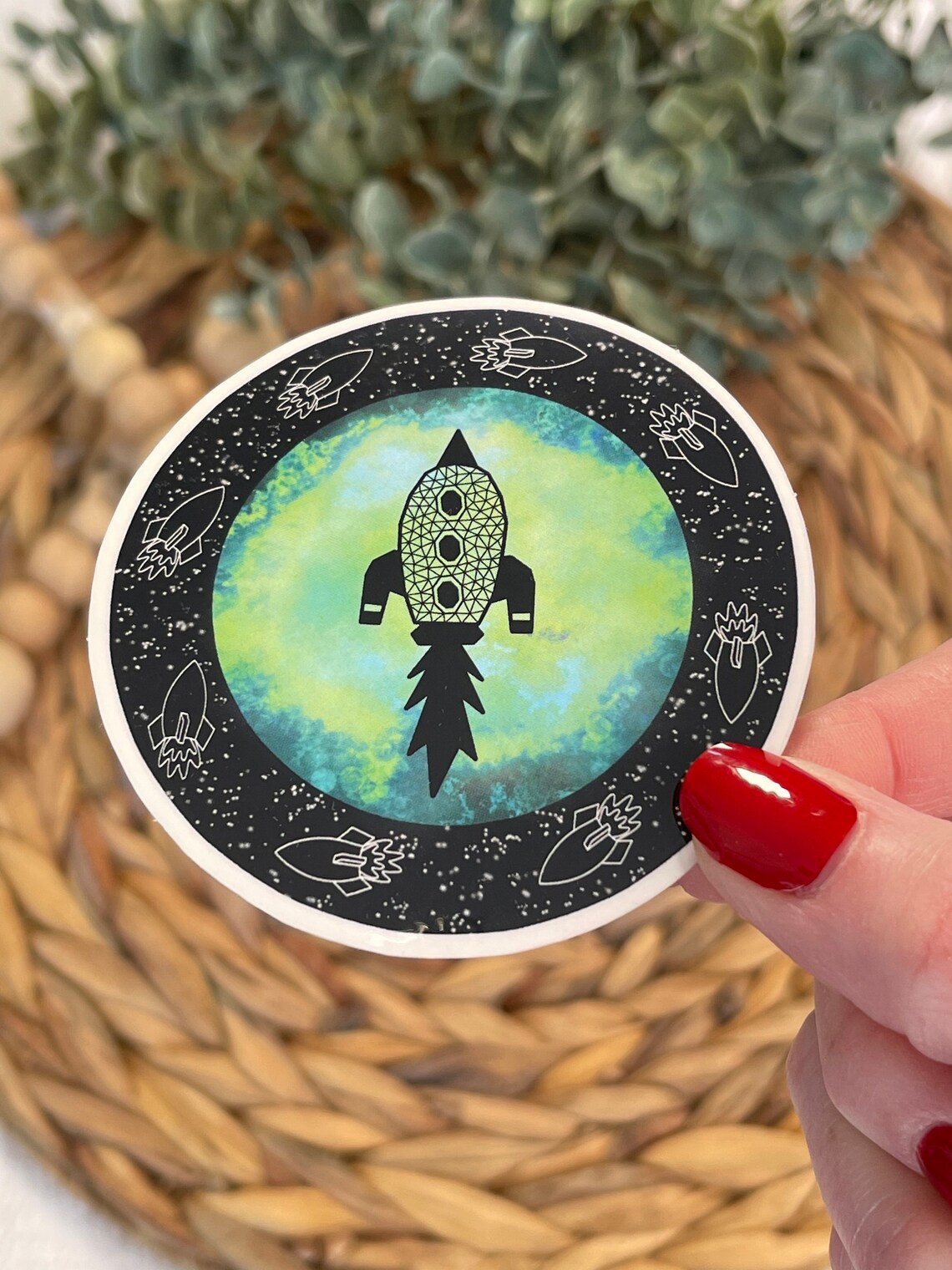 Rocket Ship Sticker Space Sticker Galaxy Spaceship Rocket - Etsy