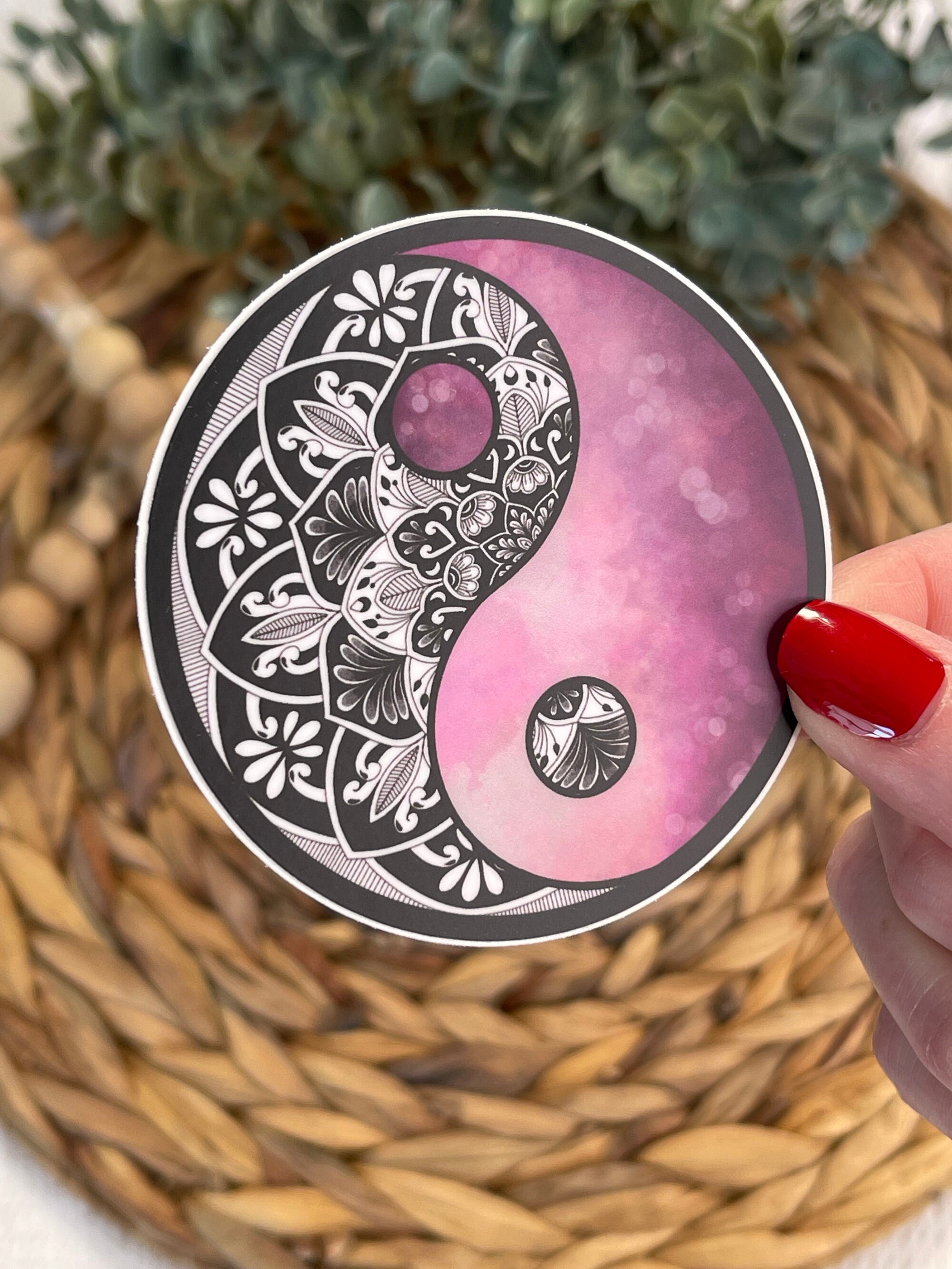 Yin Yang Sticker Yin Yang Watercolor Zen Sticker Bumper - Etsy