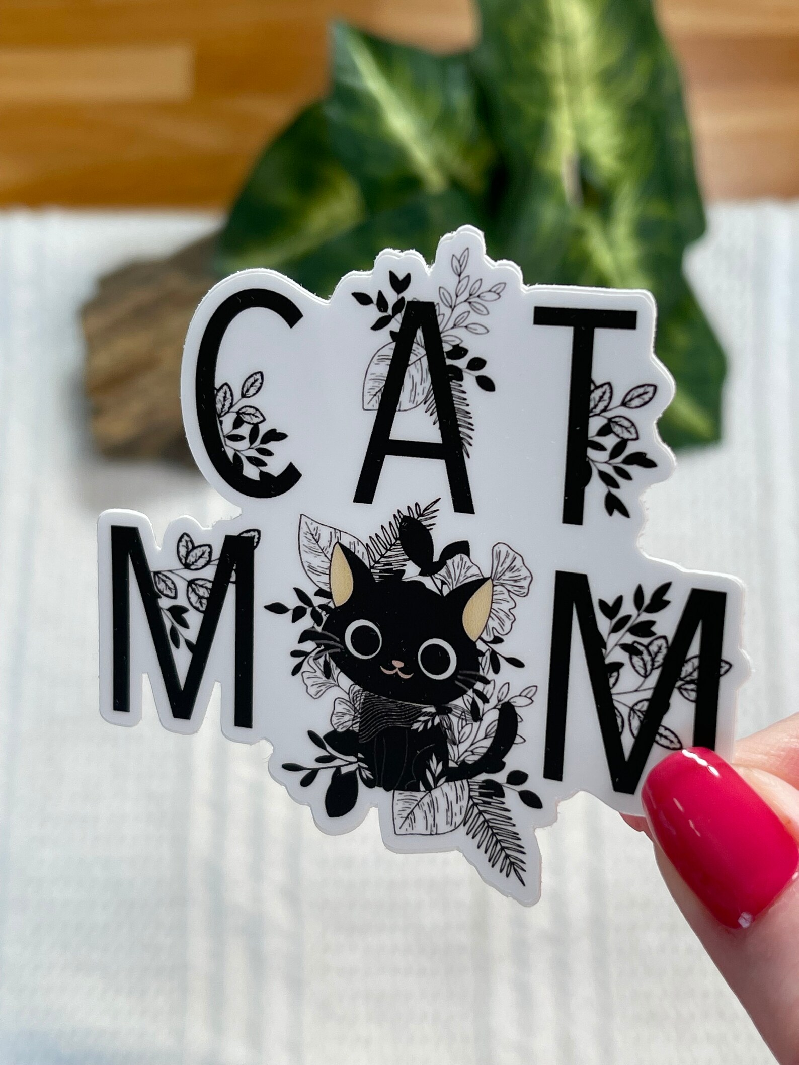 Cat Mom Stickers, Cat Paw Sticker, Cat Mom Vinyl Sticker, Cute Cat ...