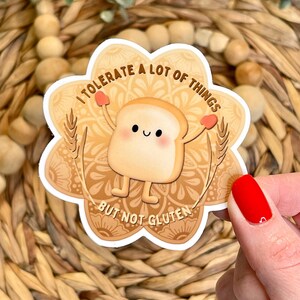 Gluten Intolerant Sticker, Gluten-free Sticker, Gluten Funny, I Can’t ...
