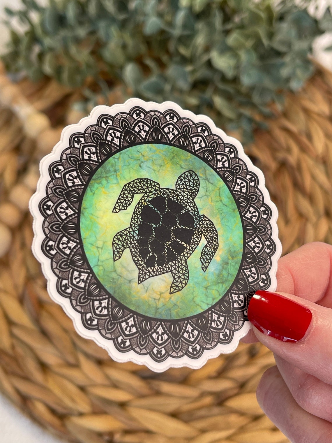 Turtle Sticker Turtle Sea Animal Sticker Ocean Sticker - Etsy